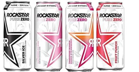Rockstar Pure Zero Energy Drink Variety Silver Ice Pure