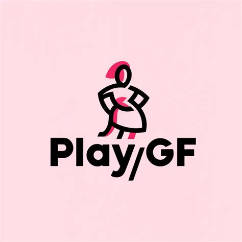 Logo Design For Playgf Cam Girl In Super Short Skirt On Clear Background Ai Logo Maker