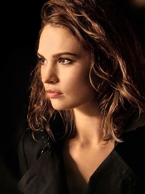 British Actress Lily James Lights Up The Set Of The My Burberry Black