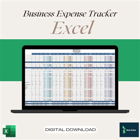 Business Expense Tracker Business Excel Tracker Small Business Excel