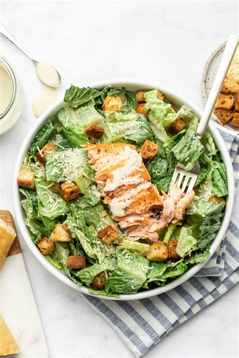 Easy Salmon Caesar Salad Recipe