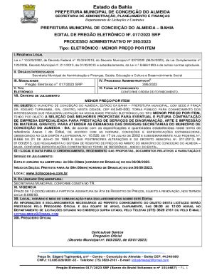 Preenchível Disponível Licitaes e Editais de Conceio do Almeida BA