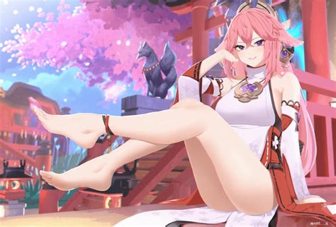Yae Miko Genshin Impact Drawn By Nvl Danbooru