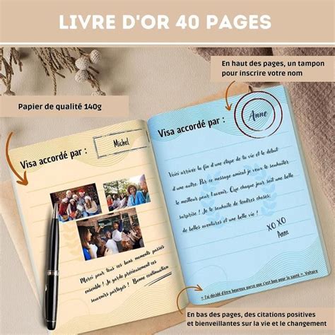 NALKEEZ Livre D or Départ Collègue De Travail Cadeau Original Humour