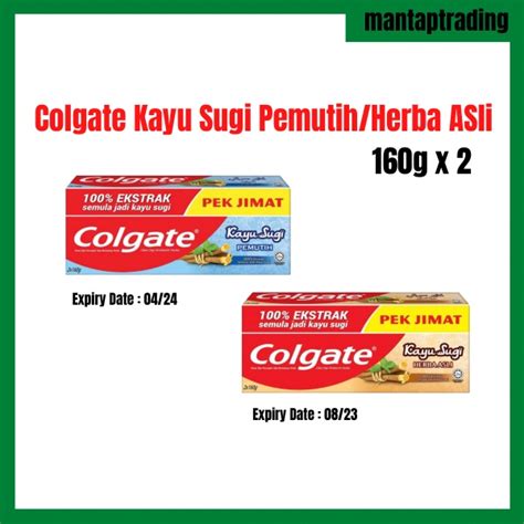 Colgate Kayu Sugi Toothpaste Herba Asli Pemutih Valuepack 160gx2