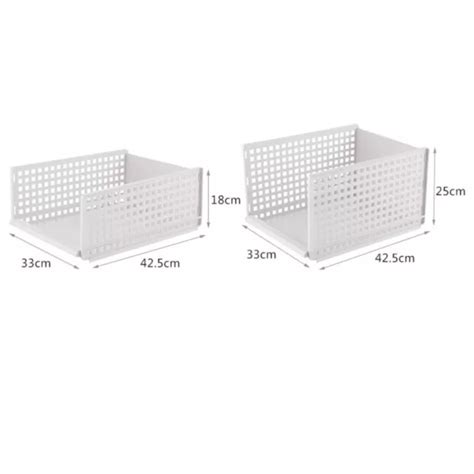 ORGANISATEUR EMPILABLE EN Plastique Cube étagères de Rangement Design