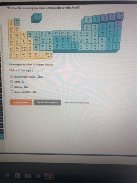 Solved Which Of The Following Molecules Contain Polar Chegg