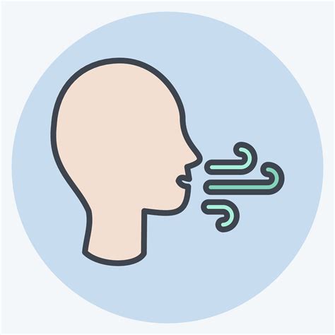 icono dificultad para respirar adecuado para el símbolo de la gripe