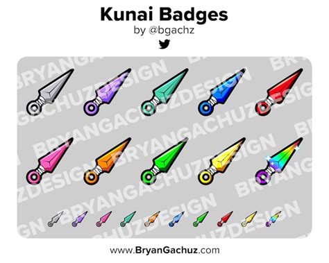 Kunai Twitch Badges Bit Badges Channel Points Discord Badges Etsy