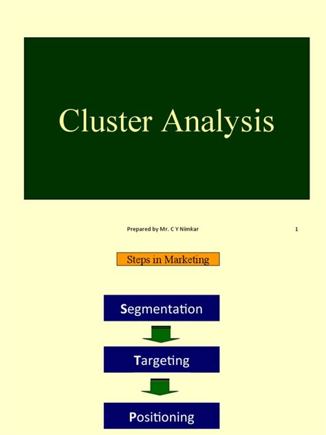 cluster analysis prepared by mr c y nimkar 1 pdf cluster analysis algorithms