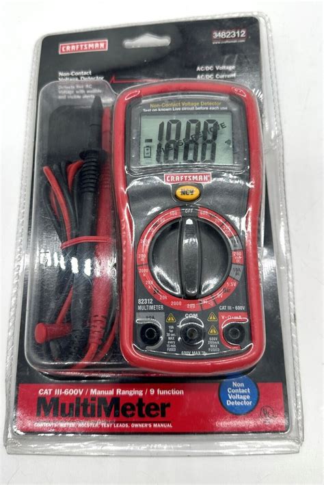 CRAFTSMAN Digital Multimeter Volt AC DC Non Contact Voltage Detector EBay