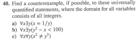 solved 40 find a counterexample if possible to these