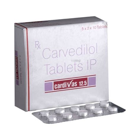 Carvedilol 12 5mg Cardivas 12 5mg Tablet 5 2 10 Tablets