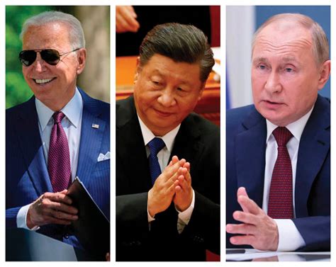 Joe Biden Xi Jimping Y Vladimir Putin En El Escenario De La