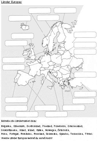 Länder und Staaten von Europa maps Europa schule