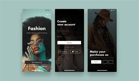 Fashion App UI Kit Figma Template UI4Free