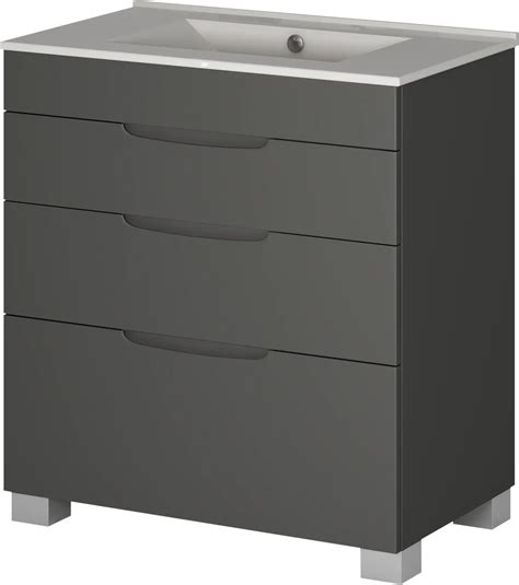 Mueble de baño Asimétrico grafito 100x45 cm Leroy Merlin