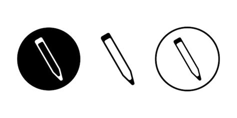 Premium Vector Pen And Pencil Icon Set In Line Stile Outline Vector