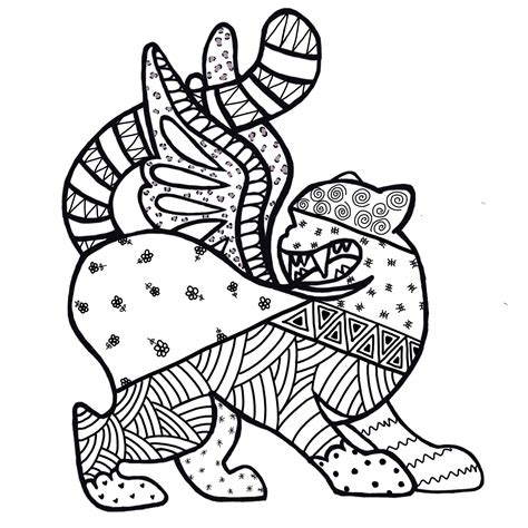 Alebrijes Coloring Sheet Etsy