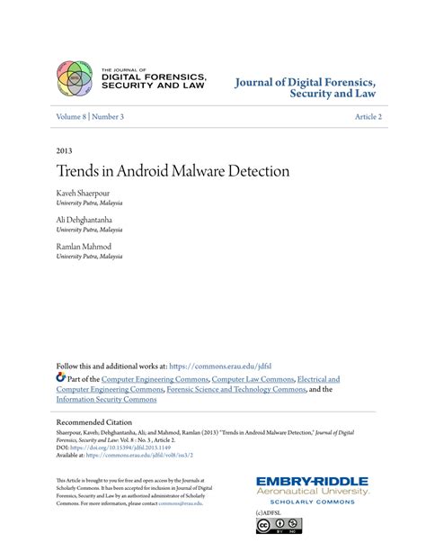 pdf trends in android malware detection
