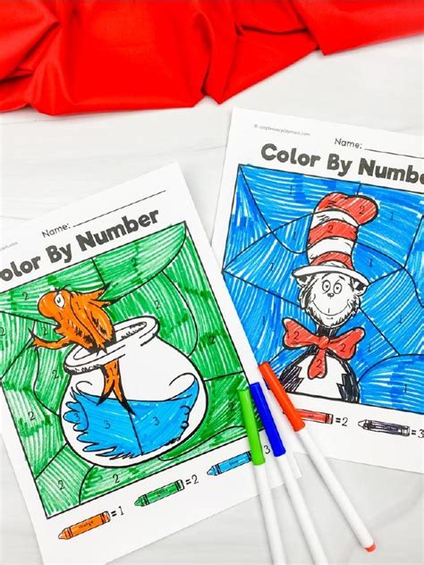 Free Printable Dr Seuss Color By Number Printables Artofit
