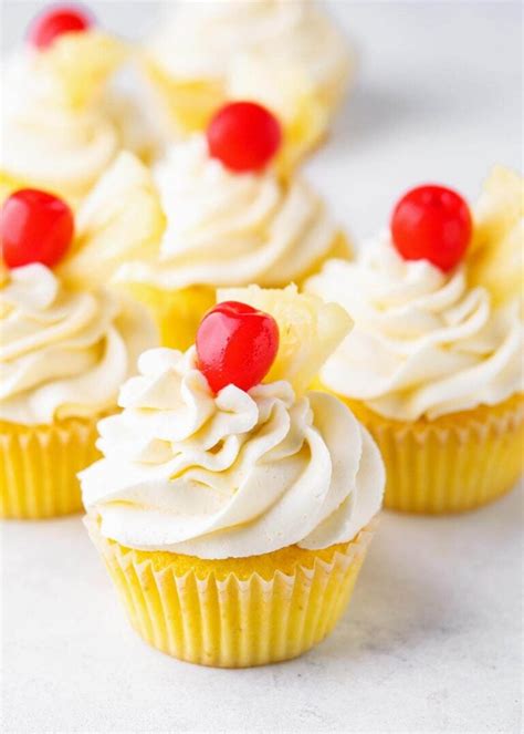 Piña Colada Cupcakes Retro Recipe Box