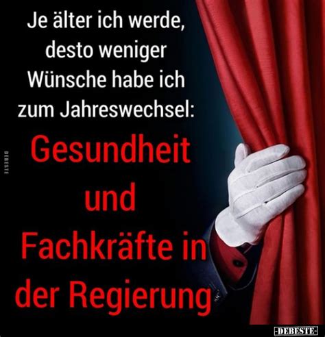 Je älter ich werde desto weniger Wünsche habe ich zum Jahreswechsel