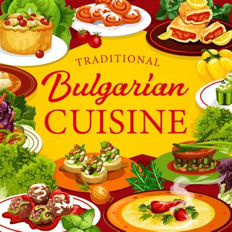 Premium Vector Bulgarian Cuisine Meat Vegetable Food And Desserts