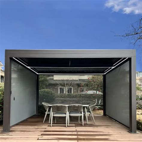 OEM Service Outdoor Pergola Waterproof Louver Roof System Garden
