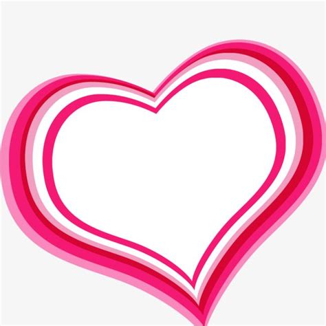 Coração Cor De Rosa PNG Formato De Coração Rosa Material De Borda