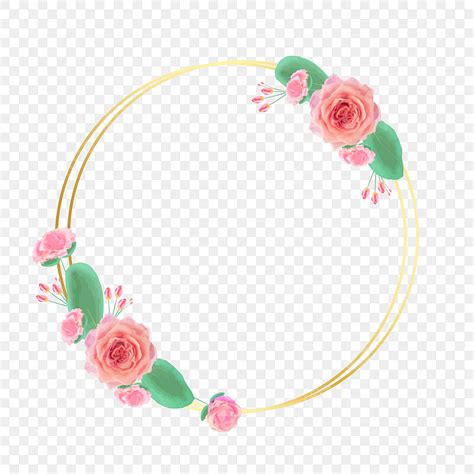 Marcos Vintage De C Rculo Dorado Con Flores Flor Imagen Vectorial Png