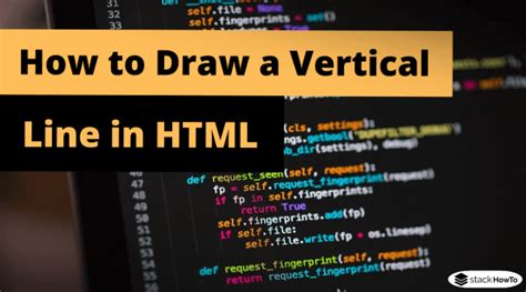How To Draw A Vertical Line In Html Stackhowto
