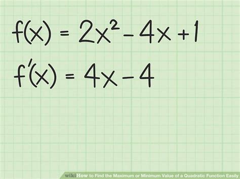 Ways To Find The Maximum Or Minimum Value Of A Quadratic Function Easily