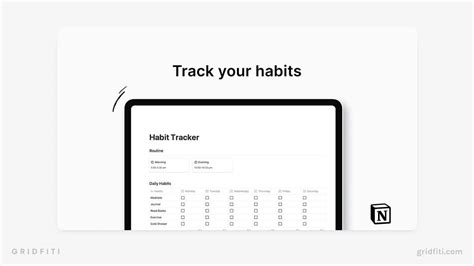 The Best Notion Habit Tracker Templates Daily Weekly Monthly Gridfiti