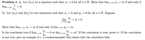 solved problem 4 a let {xn} be a sequence such that xn 0