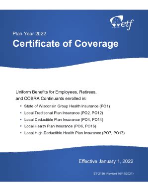 Fillable Online Etf Wi Etf Wi Govresource2022 Uniform Benefits2022
