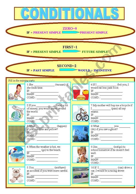 Conditionals 0 1 2 ESL Worksheet By LILIAAMALIA