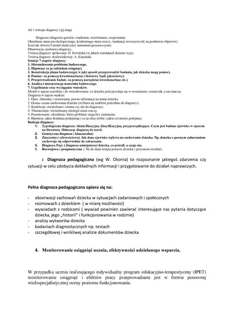 Zagadnienia Notatki z wykładu i opracowanie Ad 1 rodzaje