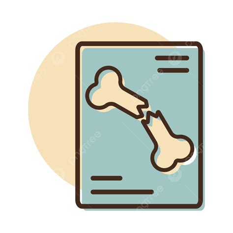 Bone Fracture X Ray Scan Vector Icon Flat Care Radiography Vector Flat