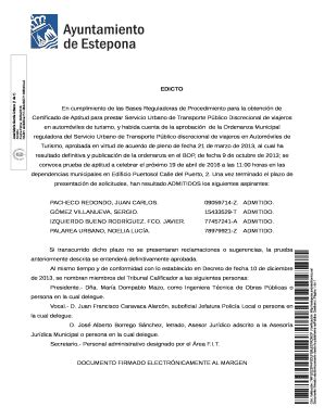 Fillable Online Ayuntamiento Estepona EDICTO En Cumplimiento De Las