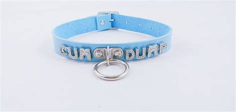 Cum Dump Rhinestone Mature Bdsm Collar Fetish Kinky Ddlg Adult Stripper Choker Etsy