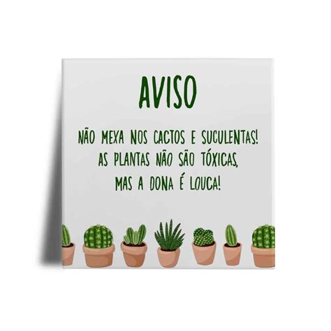Azulejo Decorado Cantinho Das Plantas Jardim Aviso N O Mexa Nos