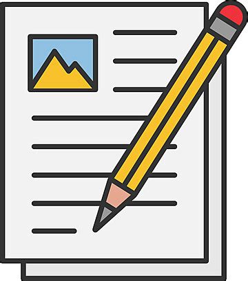 Writing Essay Color Icon Business Information Clip Art Vector Business