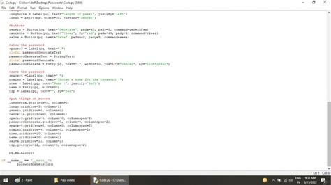 python program to basic pass create using the python tkinter kashipara