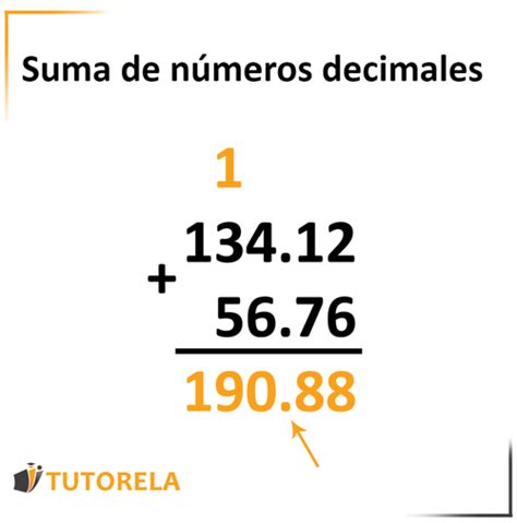 Suma y resta de números decimales Tutorela
