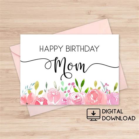 10 Best Printable Birthday Cards For Mom Printableecom Printable