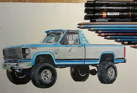 How To Draw A Lifted Truck