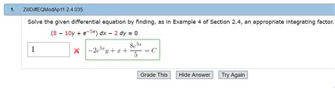 solved solve the given differential equation by finding as