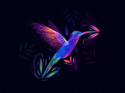 Colibri World Hummingbird Art Glowing Art Hummingbird Wallpaper