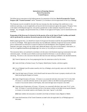 City Of Raleigh Transit Easement Template Doc Template PdfFiller